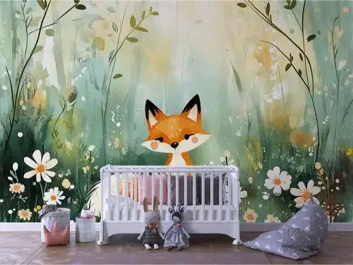 Enchanted Forest Fox Mural | WallCreatives