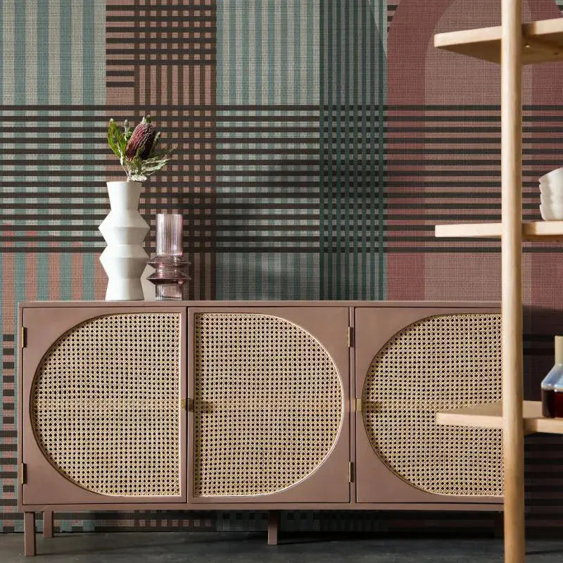 Taffy Pink Tartan Wallpaper | WallCreatives