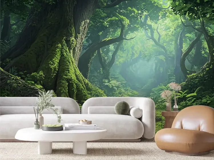 Verdant Grove Sanctuary Mural | Transform Your Space Now